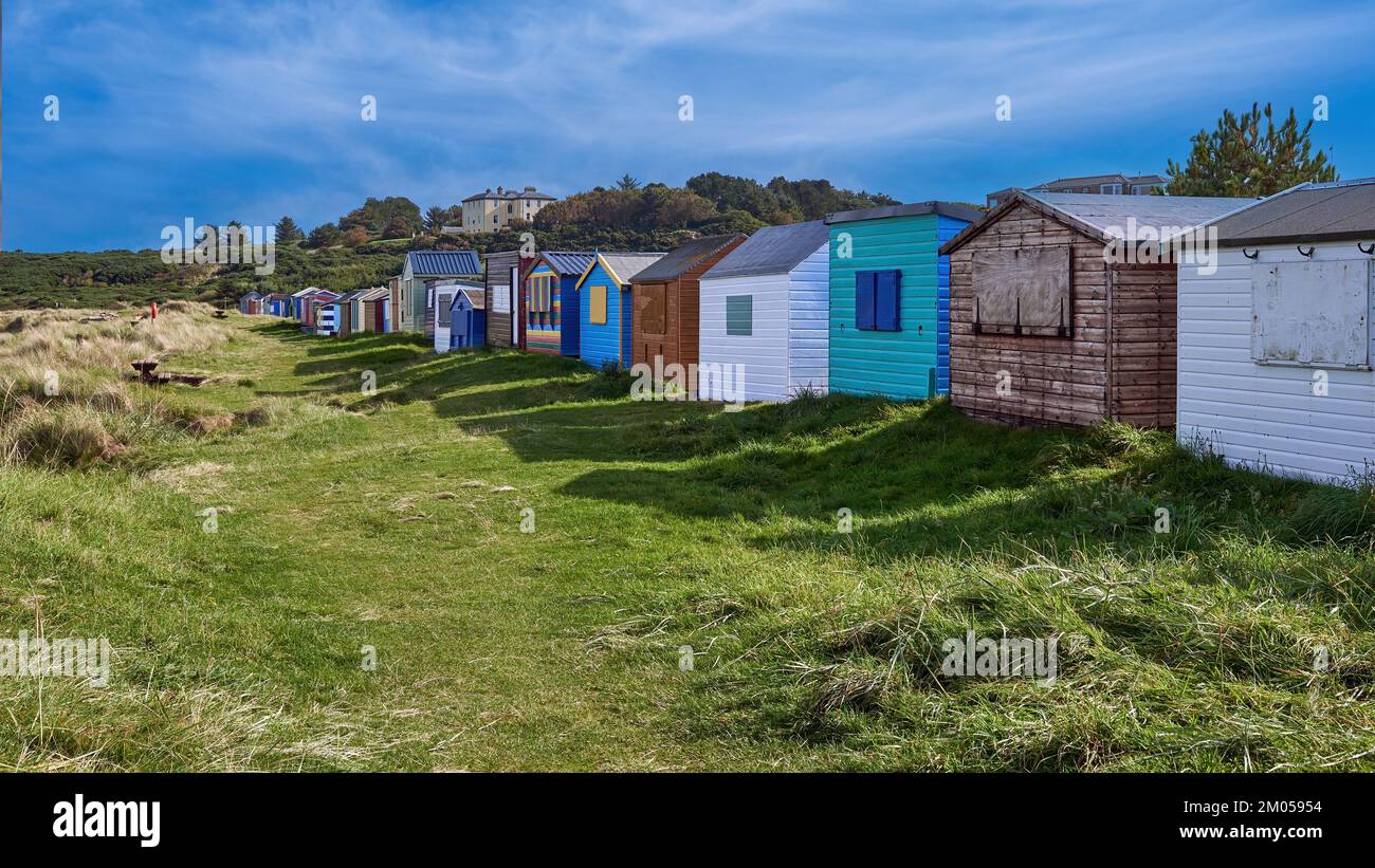 Hopeman Beach Huts Stock Photo - Alamy