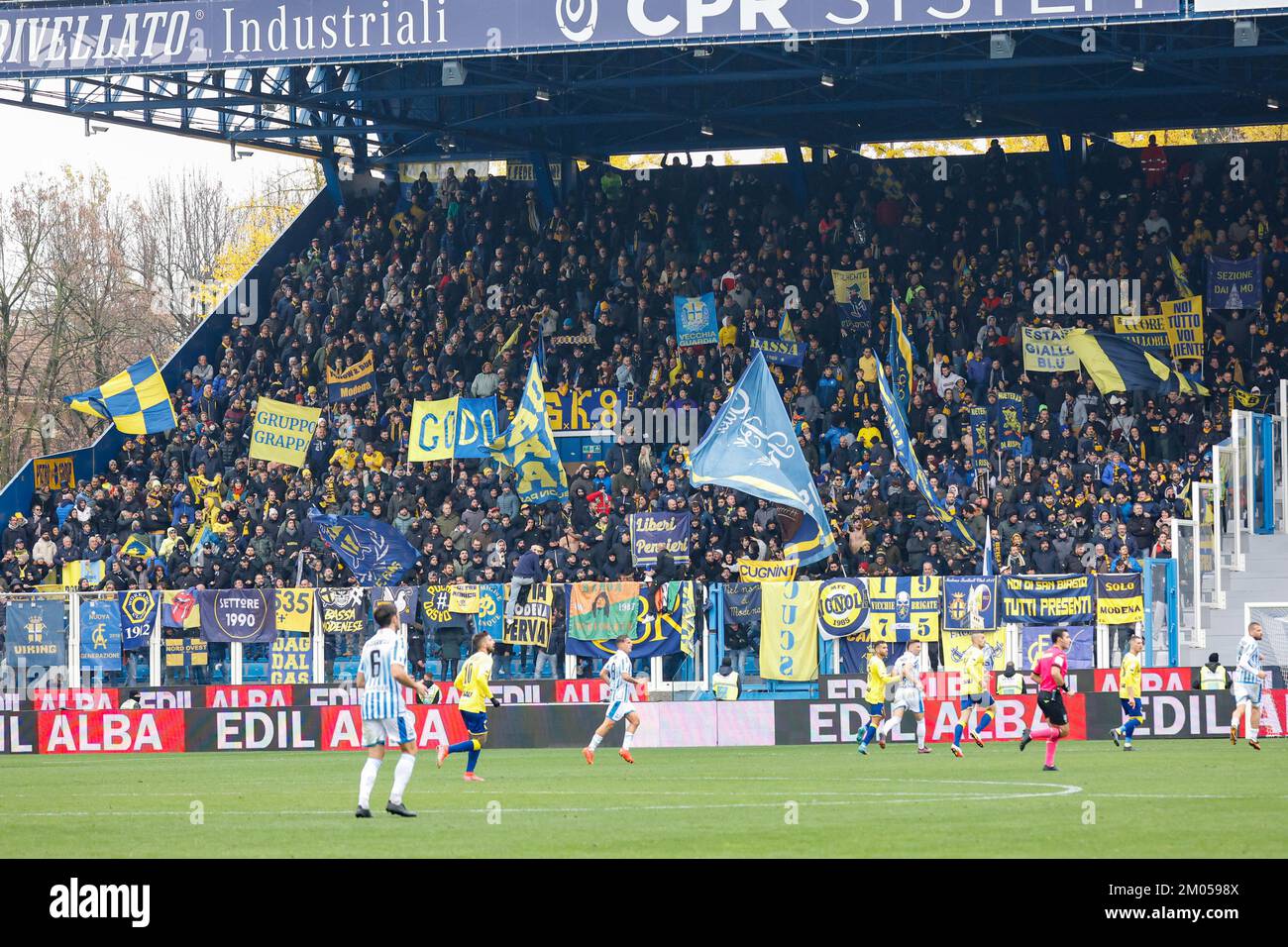 Paolo Mazza stadium, Ferrara, Italy, December 04, 2022, Fans of Modena ...