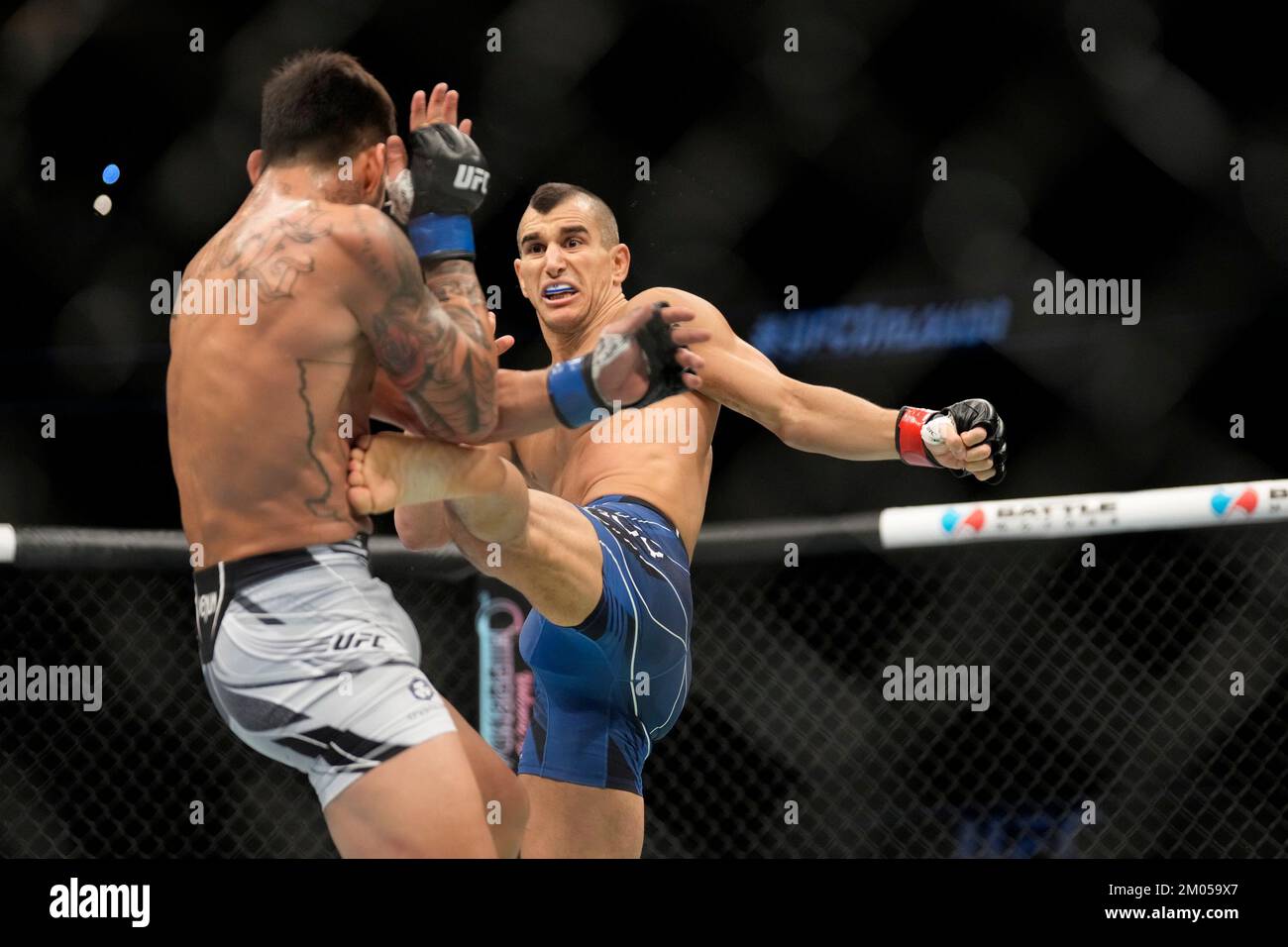 ORLANDO, FL - December 3: Natan Levy (L) and Genaro Valdez R) step in ...