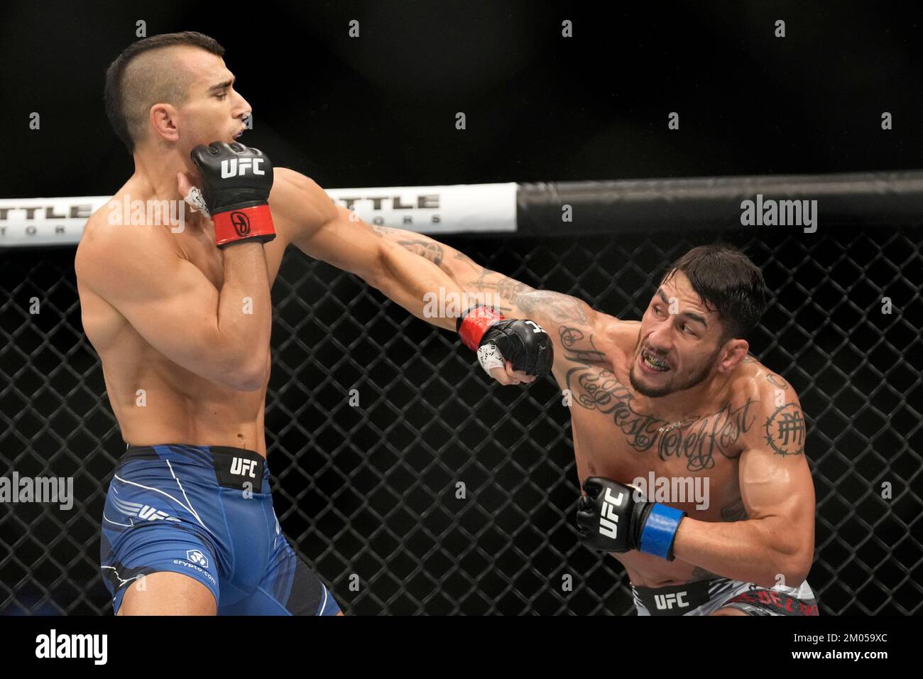 ORLANDO, FL - December 3: Natan Levy (L) and Genaro Valdez R) step in ...