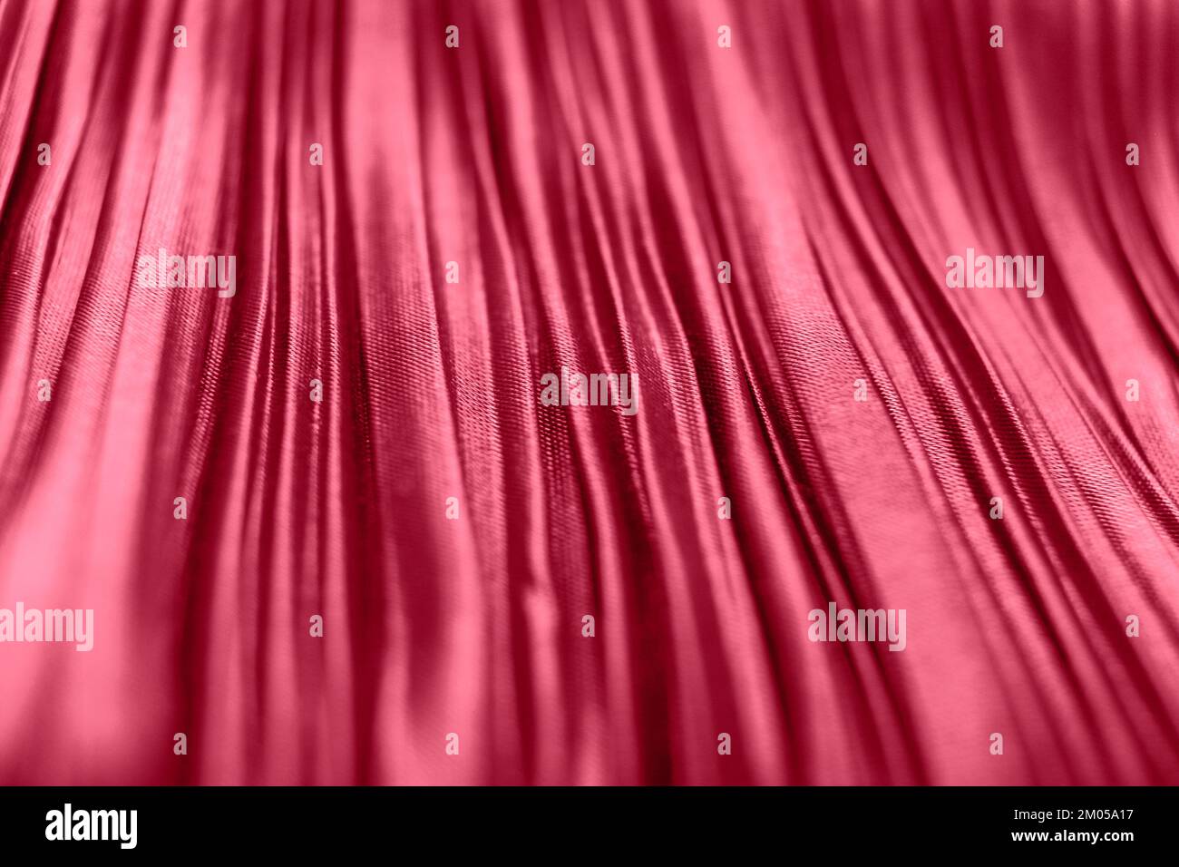 Textured corrugated fabric close up. Selective focus. Top view. Toning ...