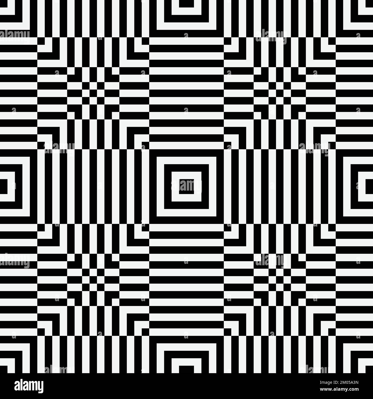 Vector seamless pattern with optical illusion. Geometric background ...