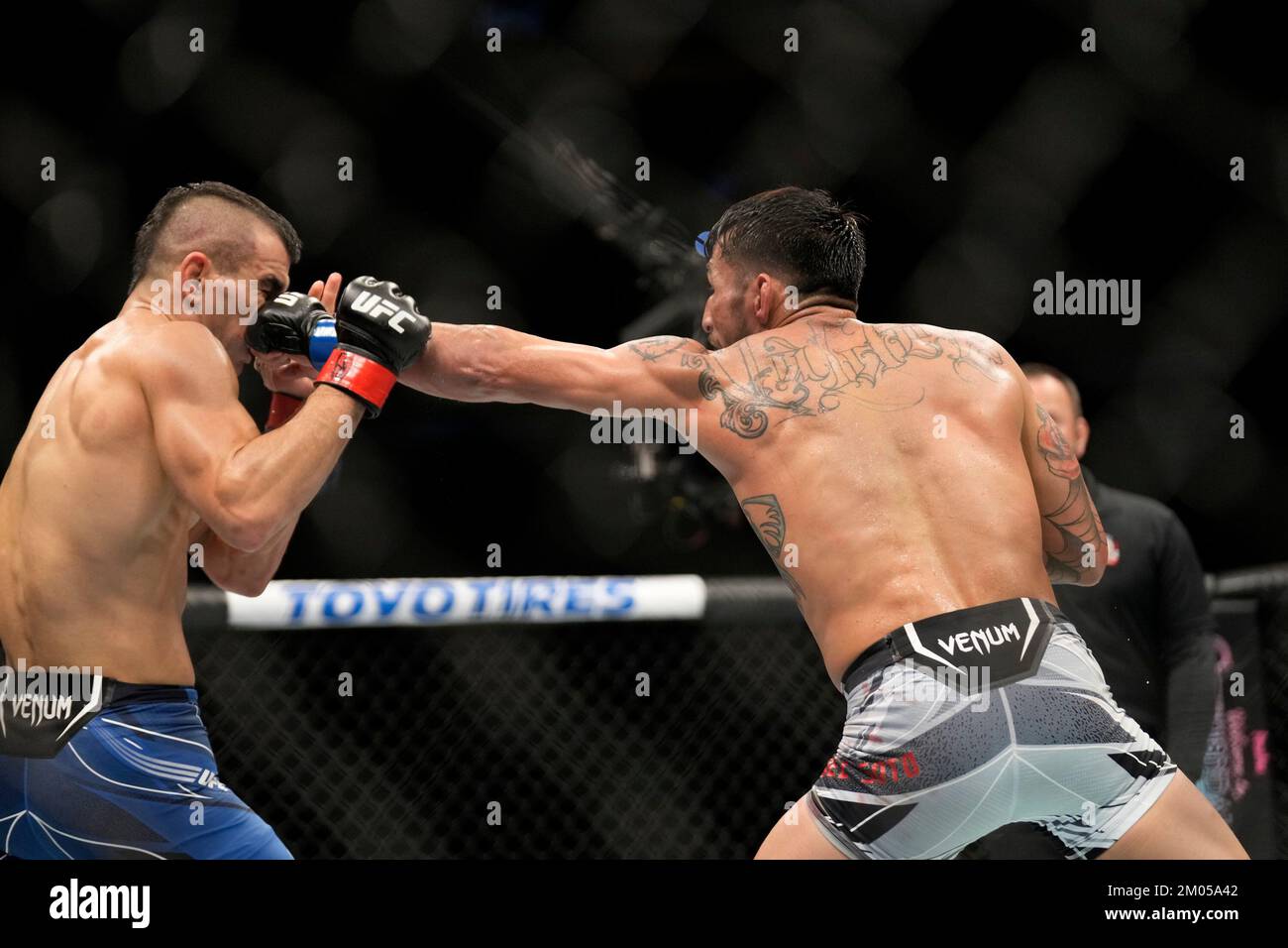 ORLANDO, FL - December 3: Natan Levy (L) and Genaro Valdez R) step in ...