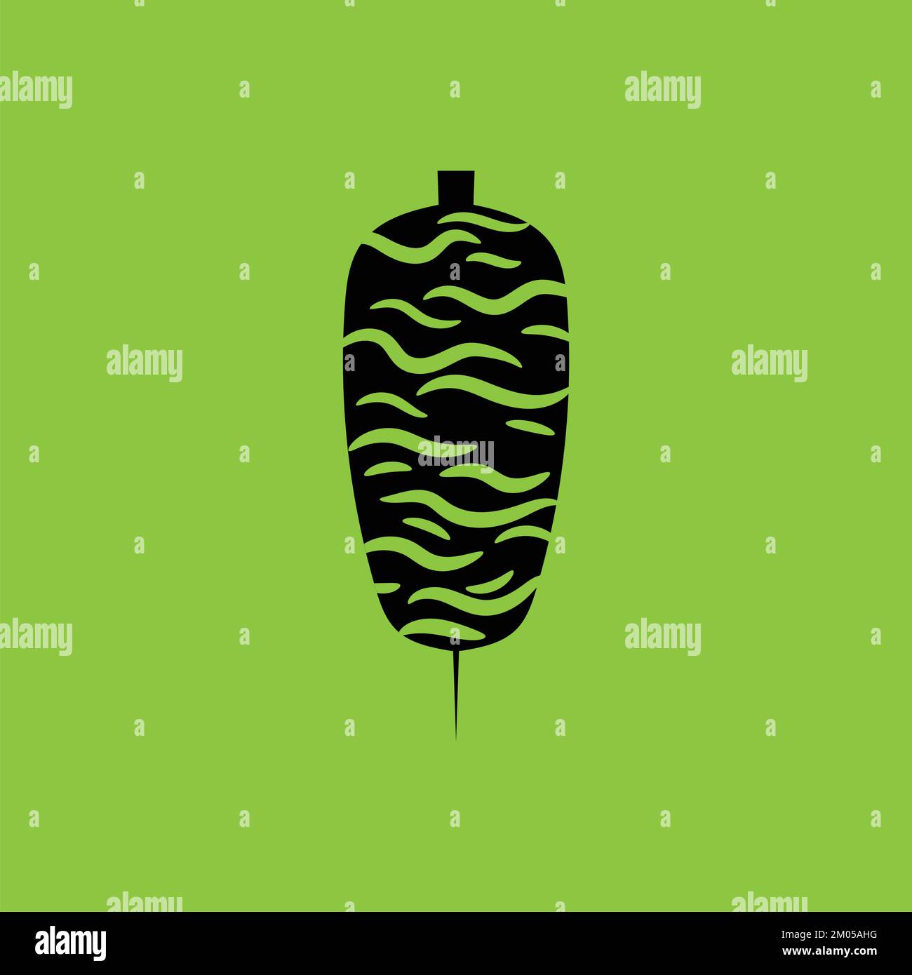 Doner Kebab icon isolated. Fast Food Concept. Vector illustration Stock ...