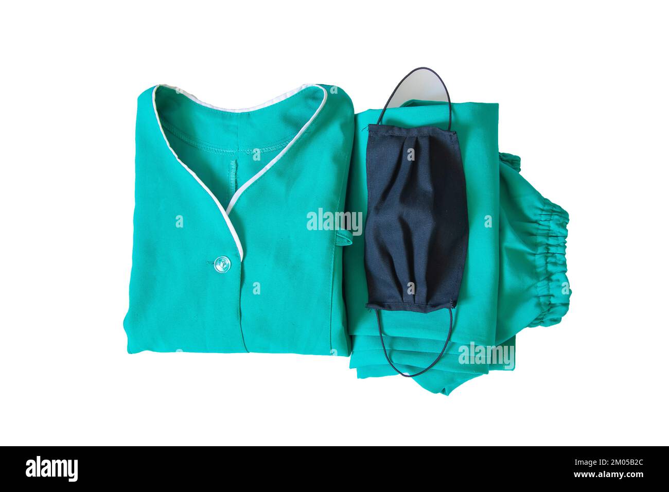 nurse work clothes in ukrainian hospital on white background Stock ...