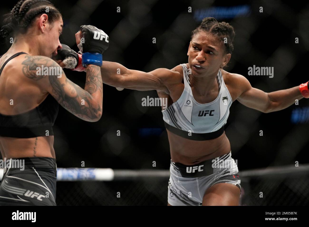 ORLANDO, FL - December 3: Angela Hill (L) and Emily Ducote (R) step in ...
