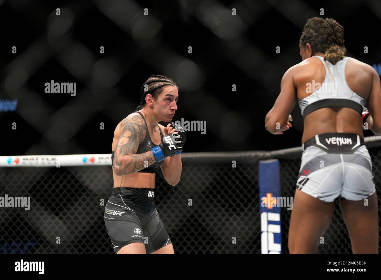 ORLANDO, FL - December 3: Angela Hill (L) and Emily Ducote (R) step in ...