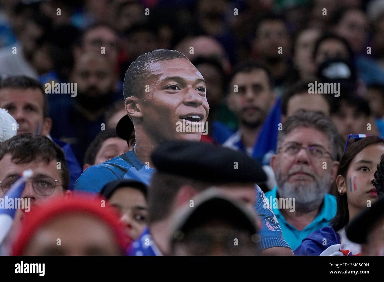 Fans show support to France’s Kylian Mbappe during the FIFA World Cup ...