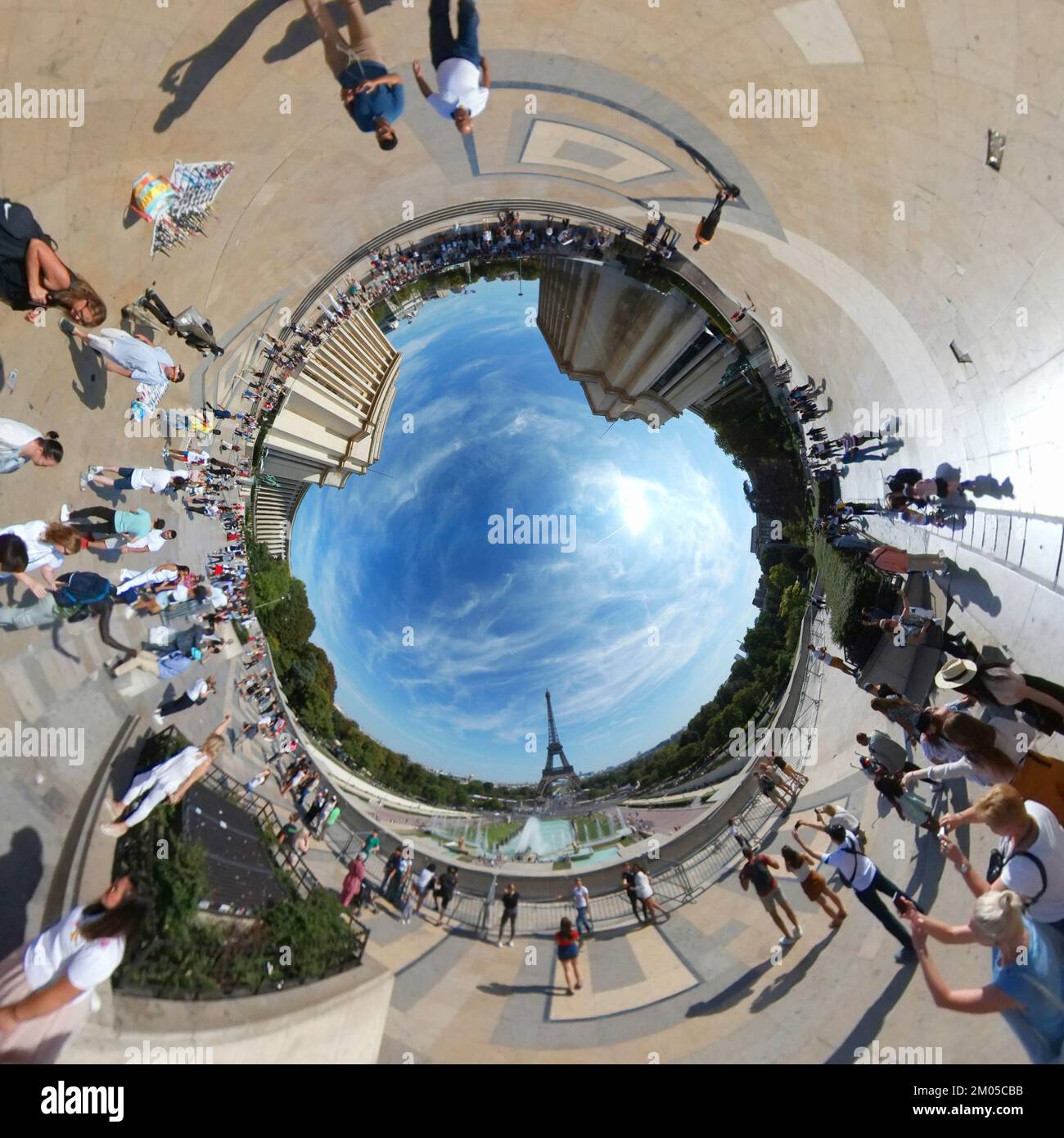 full circle-Panorama: Trocadero, Eiffelturm, Paris, Frankreich/ France ...