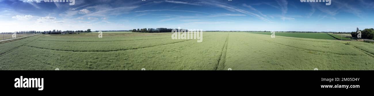 Panoramic UK Bird eye view of english countryside in Norfolk Stock ...