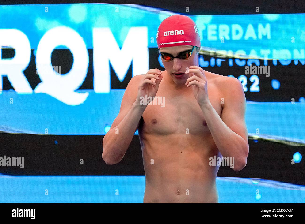 ROTTERDAM, NETHERLANDS - DECEMBER 4: Matthew Randle competing in the Men, 100m Breaststroke ...
