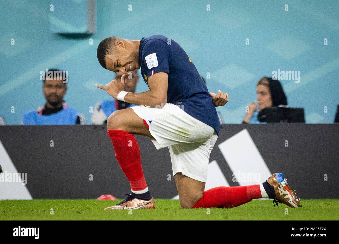 Doha, Qatar. 4th Dec, 2022. Goal celebration: Kylian Mbappe (FRA ...