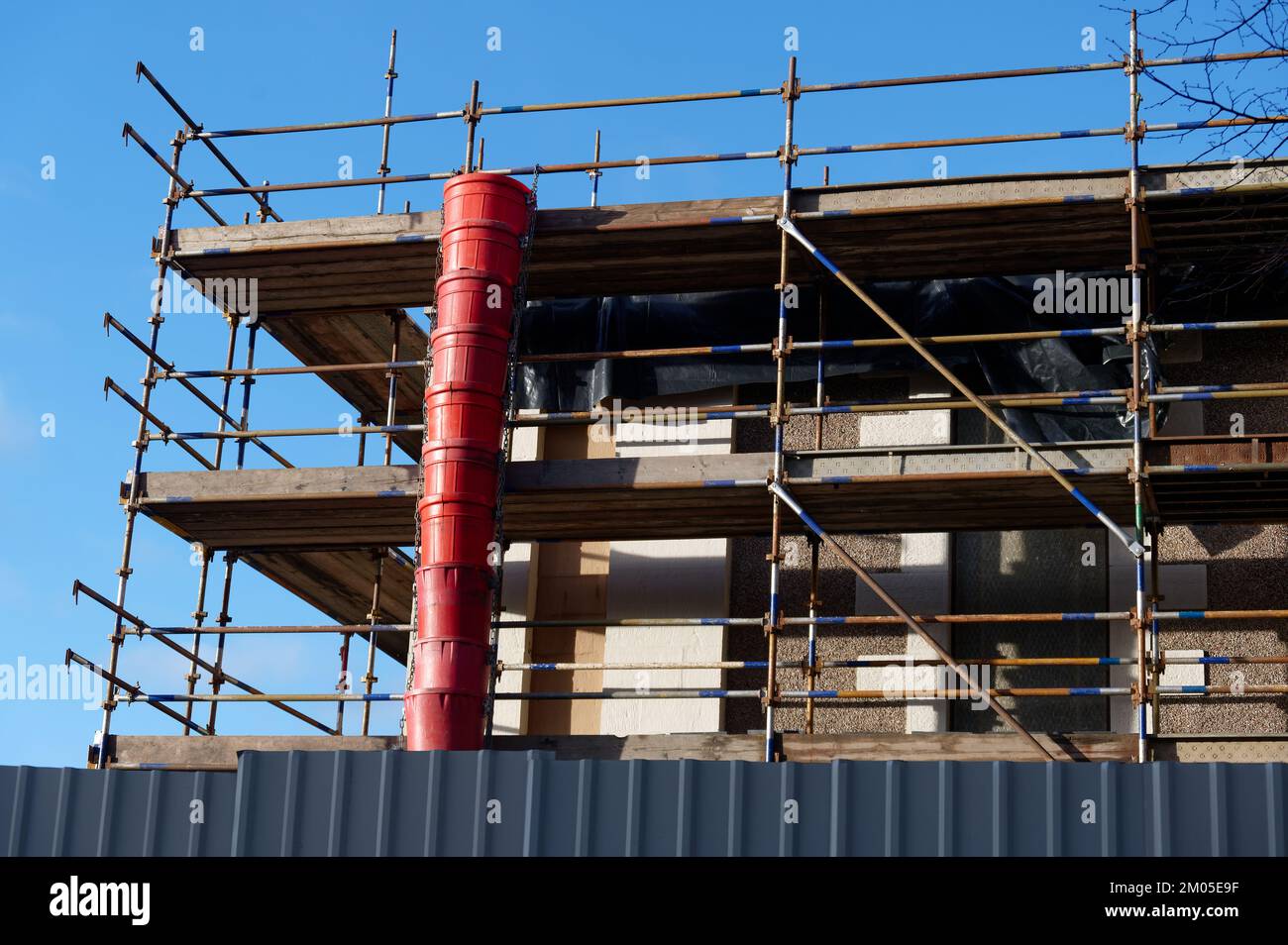 Scaffolding surrounding house development for safe access to ...