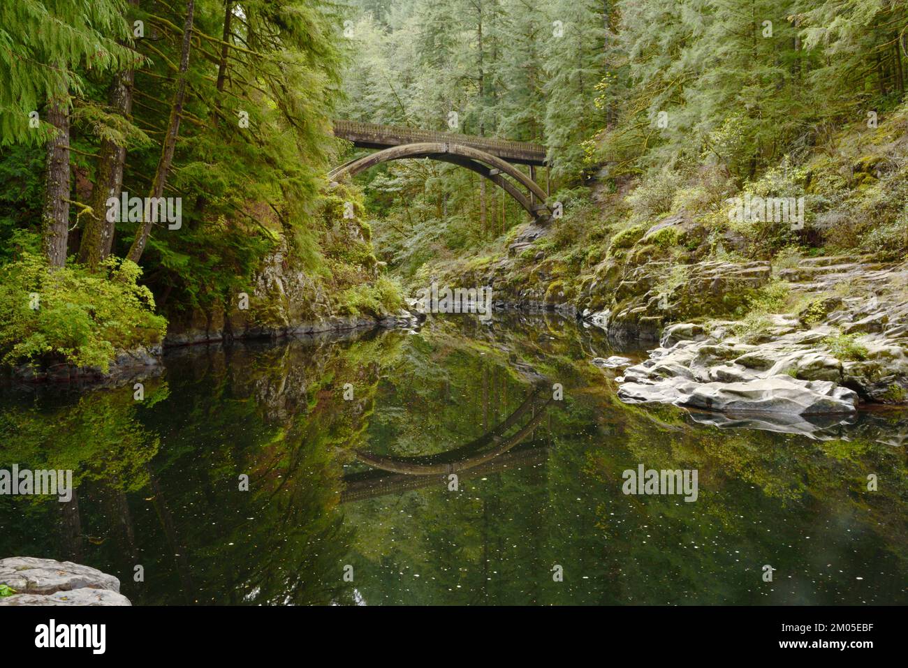 This is the Moulton Falls Bridge over the Lewis River in Washington ...
