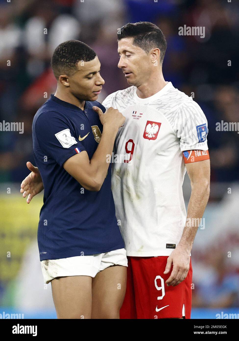 Doha, Qatar. 04th Dec, 2022. DOHA - (l-r) Kylian Mbappe of France ...