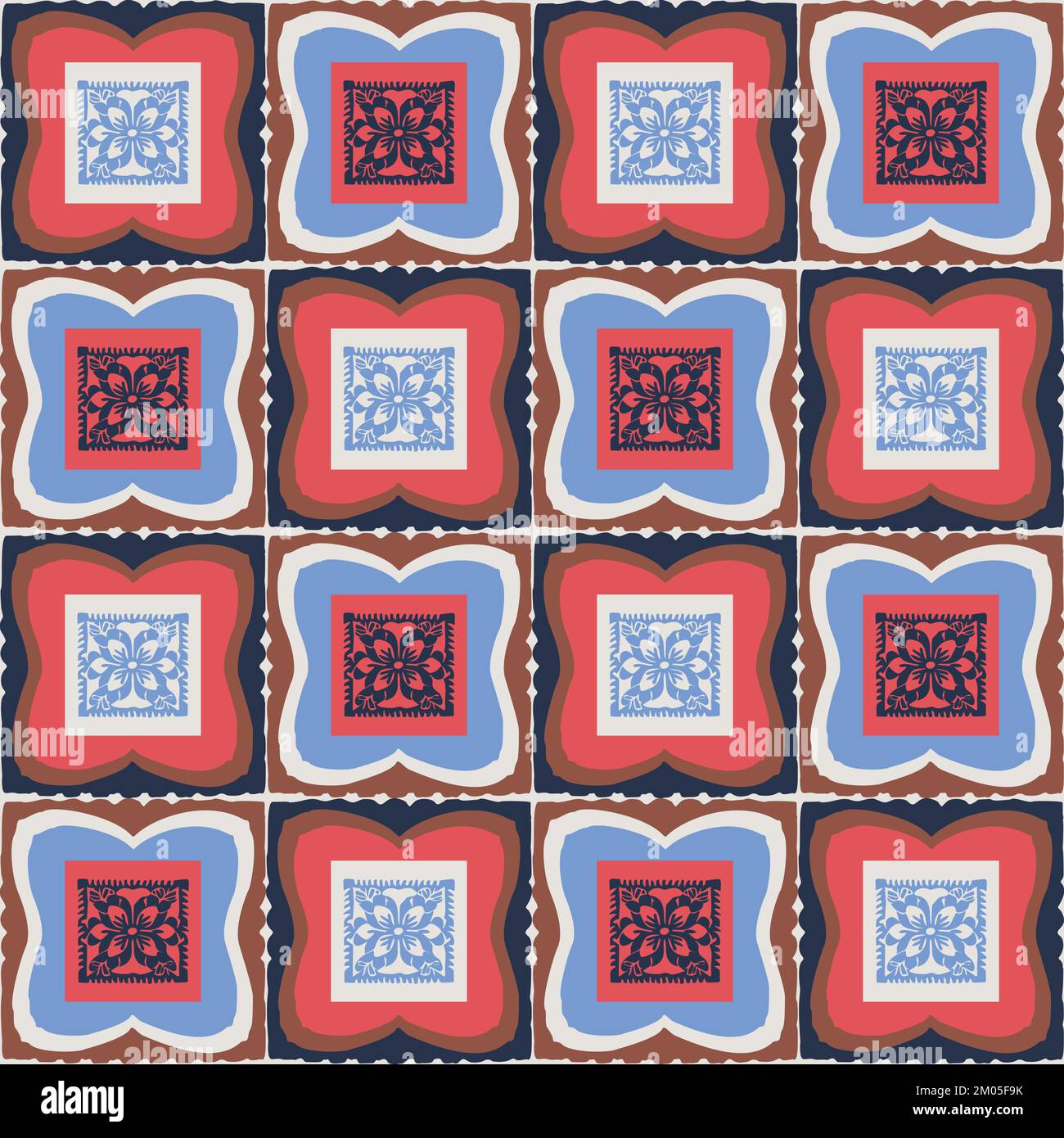 Hand printed geometric pattern Stock Vector Images - Alamy