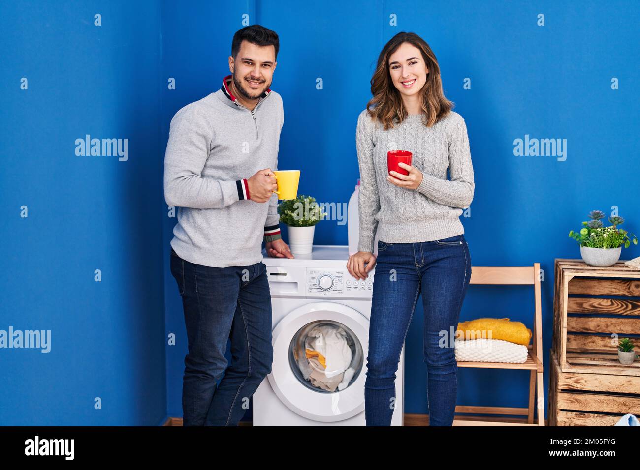 Happy person cleaning coffee machine hi-res stock photography and ...