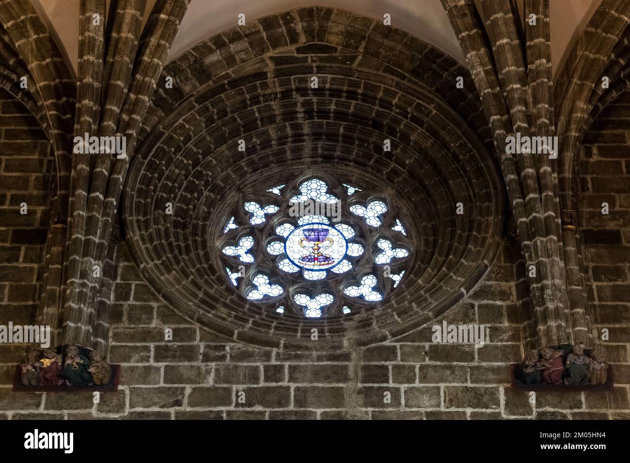 Architectural detail of the Chapel of the Holy Chalice, located in the ...