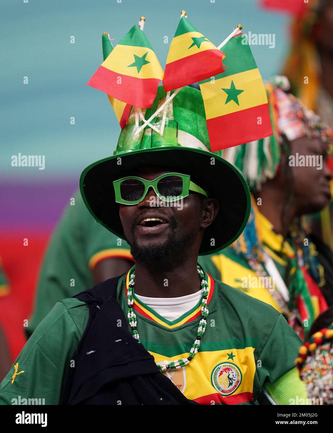 Senegal fans ahead of the FIFA World Cup Round of Sixteen match at the ...