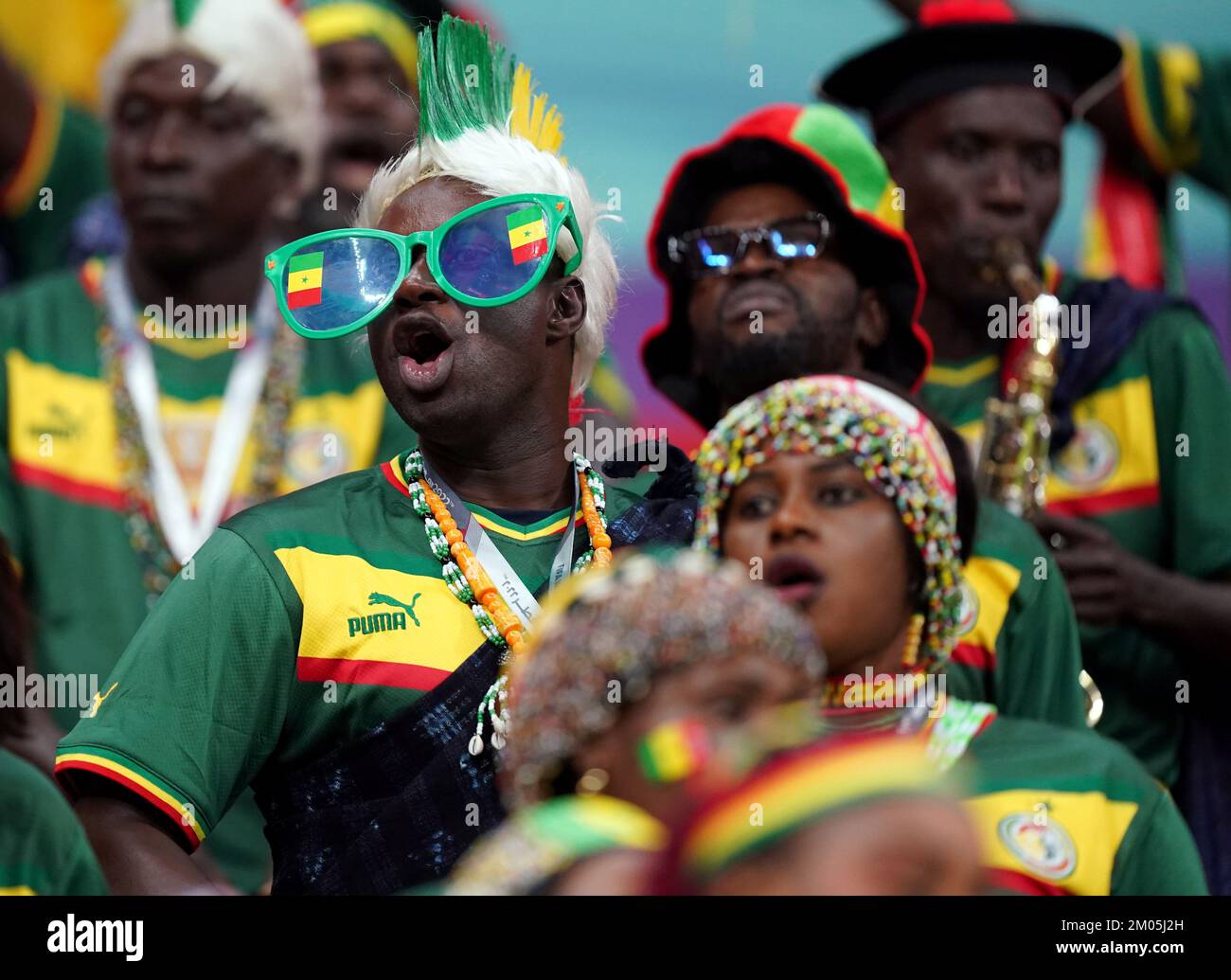 Senegal fans ahead of the FIFA World Cup Round of Sixteen match at the ...