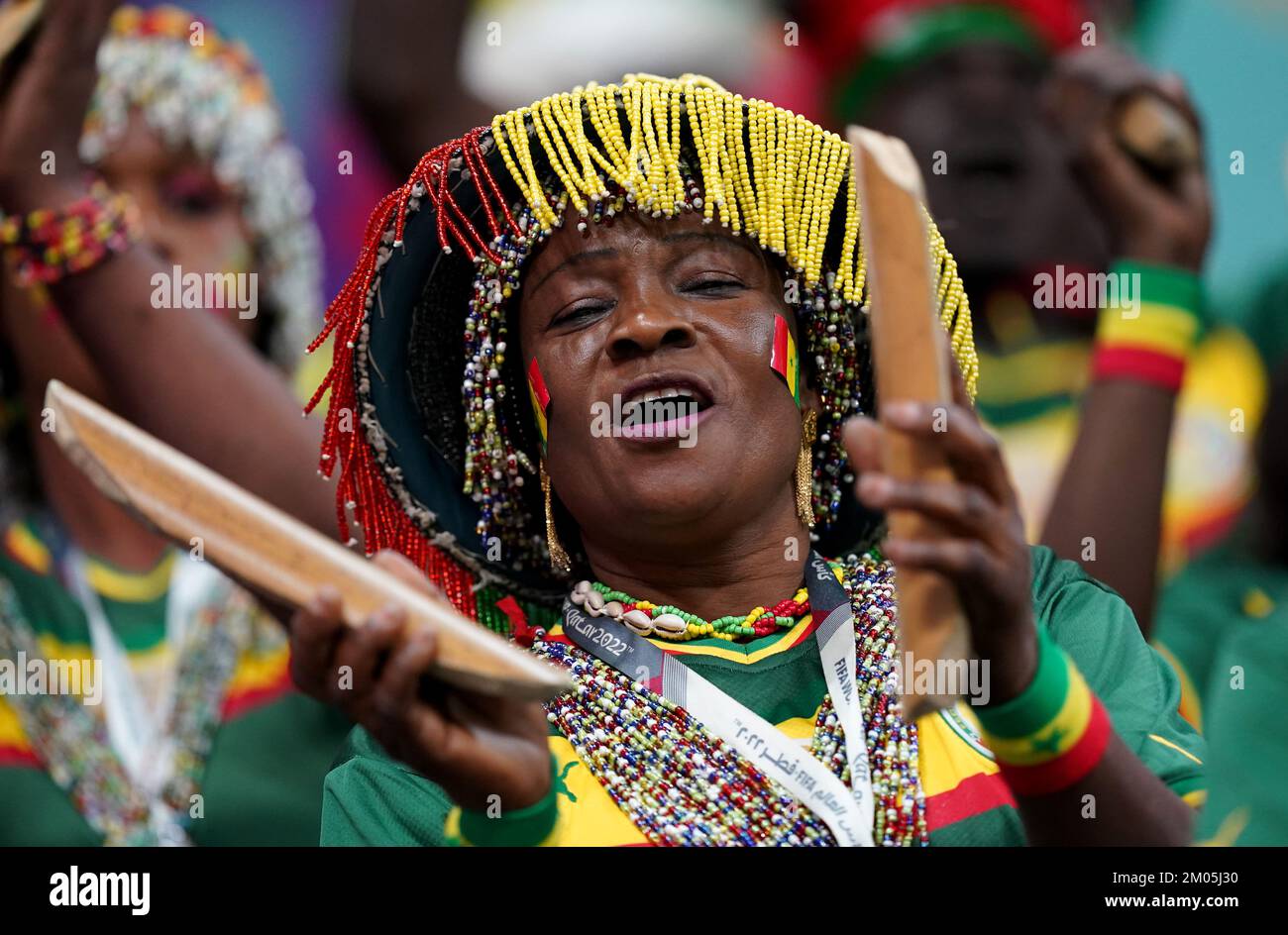 Senegal fans ahead of the FIFA World Cup Round of Sixteen match at the ...