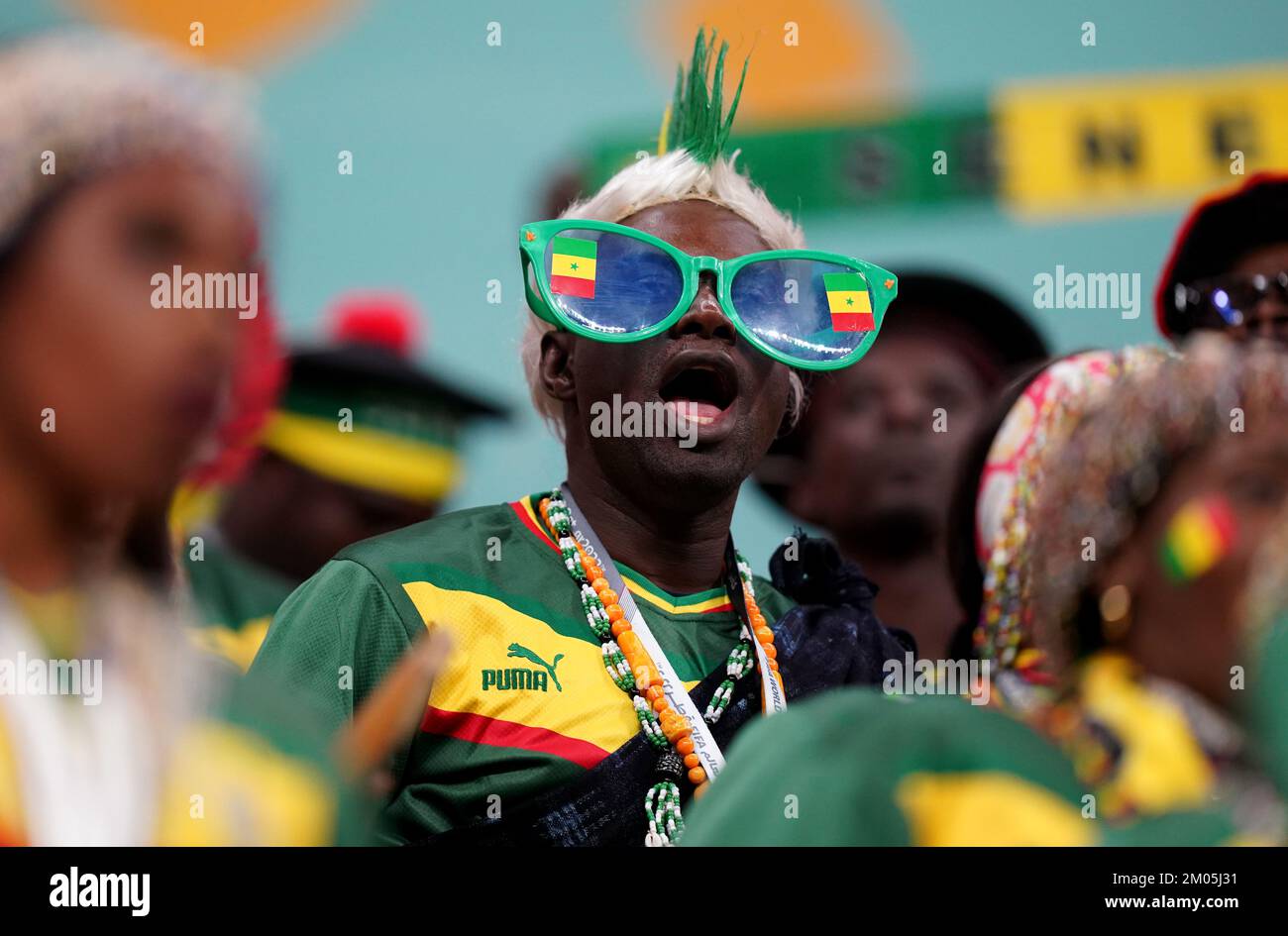 Senegal fans ahead of the FIFA World Cup Round of Sixteen match at the ...