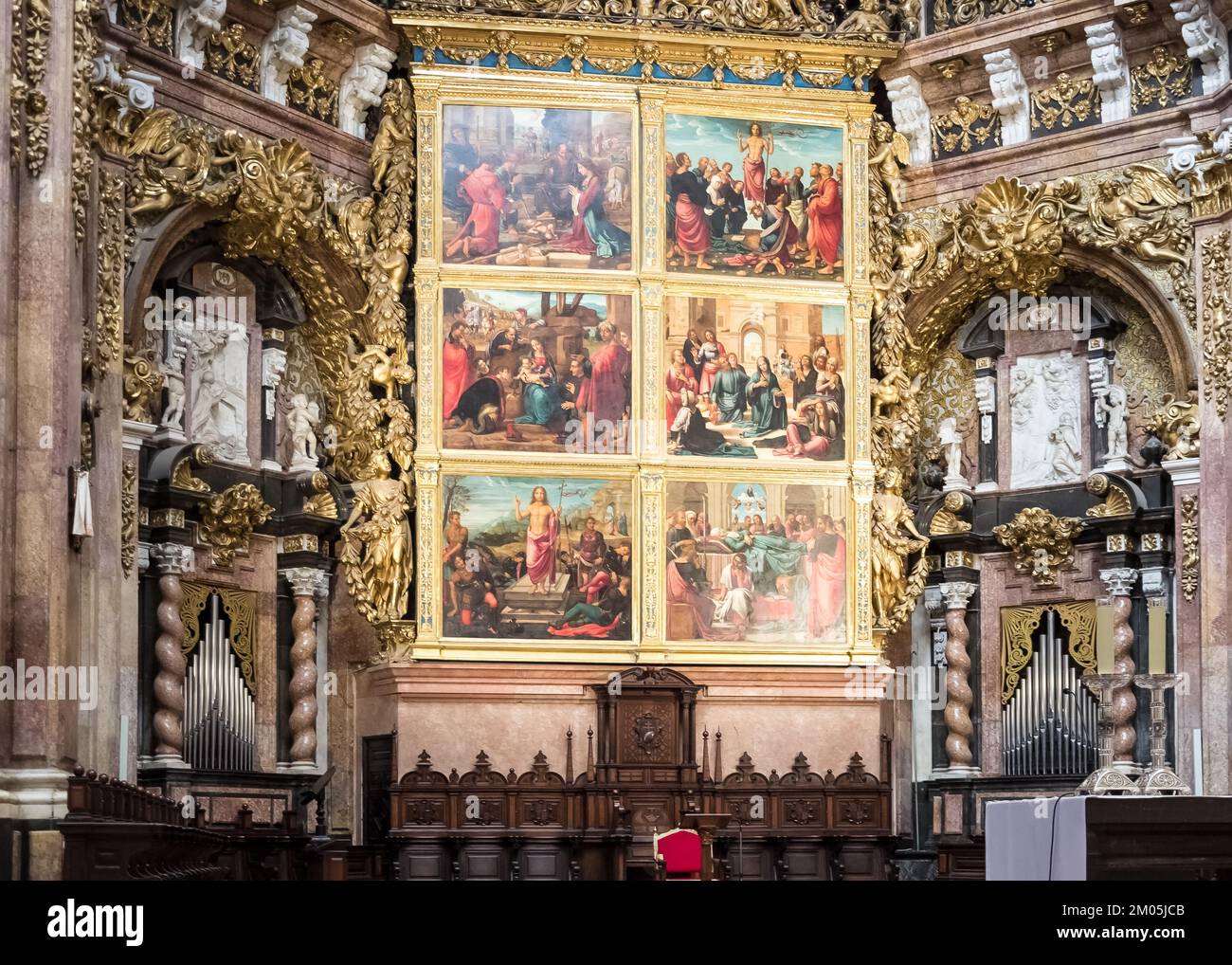 Architectural detail of the Valencia Cathedral, also known as St Mary's ...