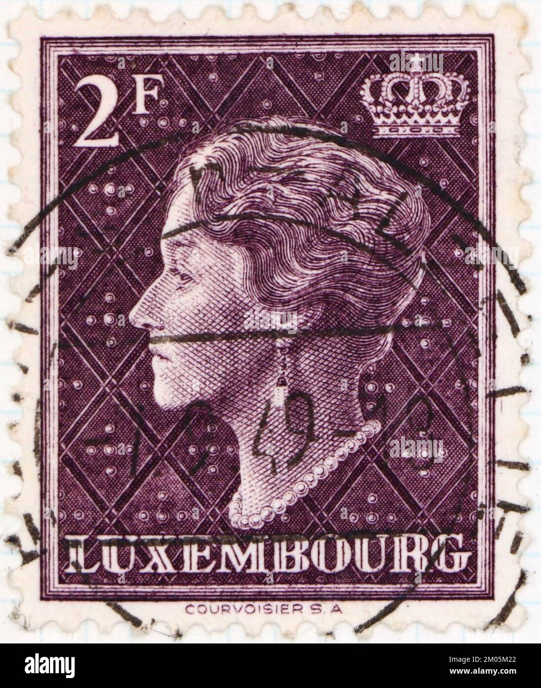 Photo of a postage stamp from Luxembourg Grand Duchess Charlotte Definitives 1948-1958 Grand ...