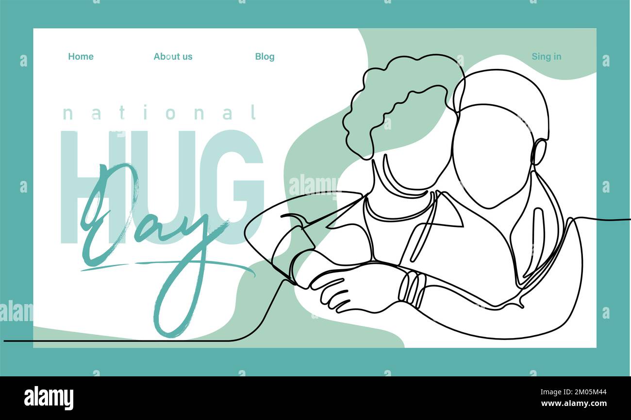 Single hand drawn outline continuous of Web banner or landing page with ...