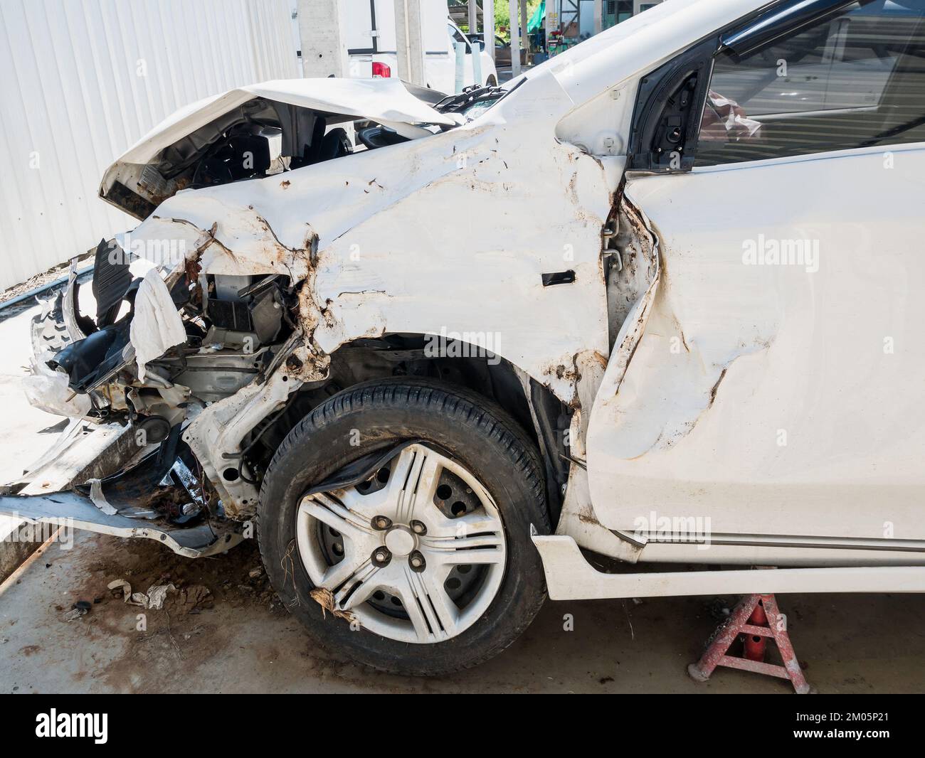 Car crash accident background for car insurance use Stock Photo - Alamy