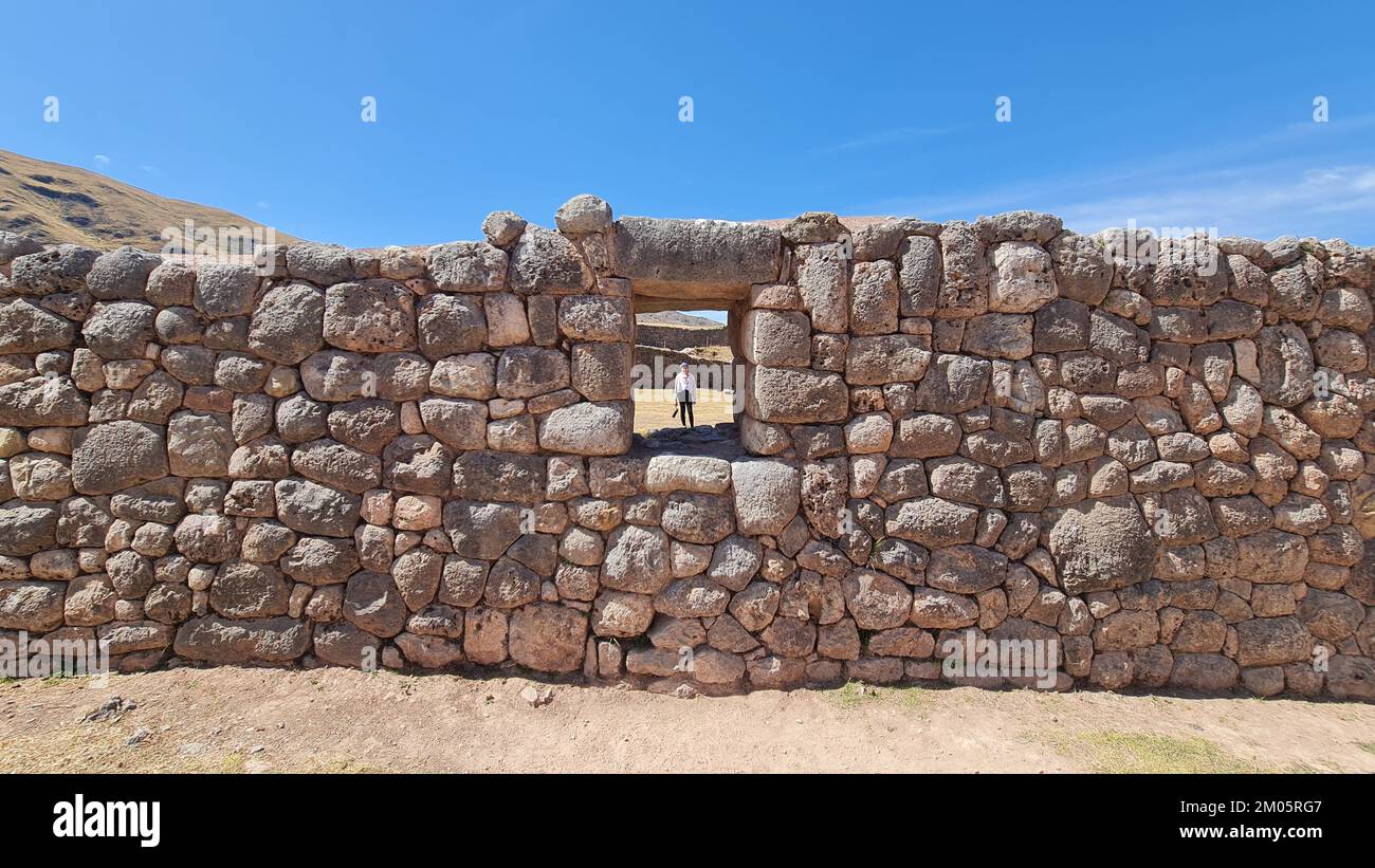 an inca stone wall in Peru Stock Photo - Alamy