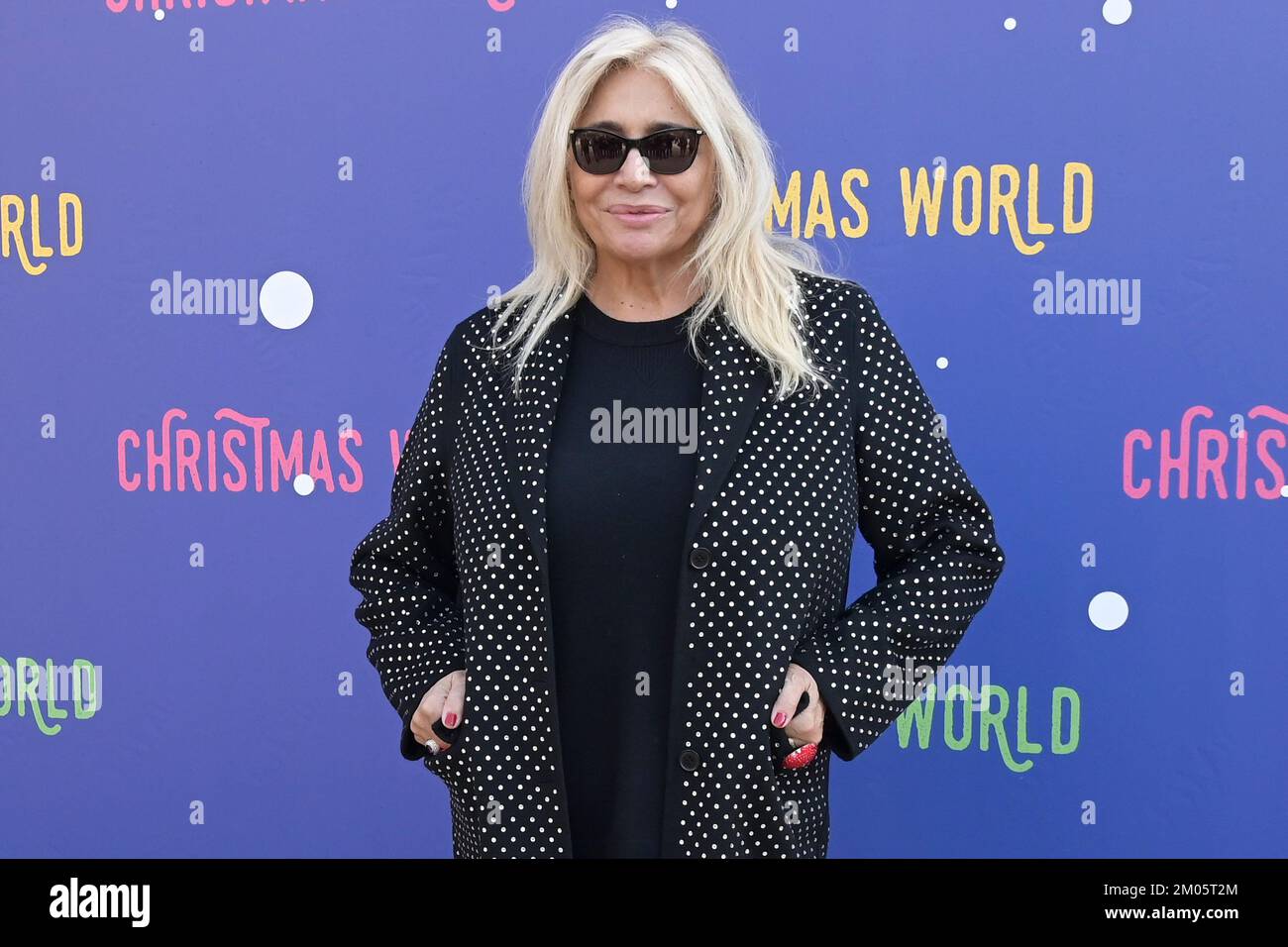 Mara Venier attends the inauguration of the Christmas village ...