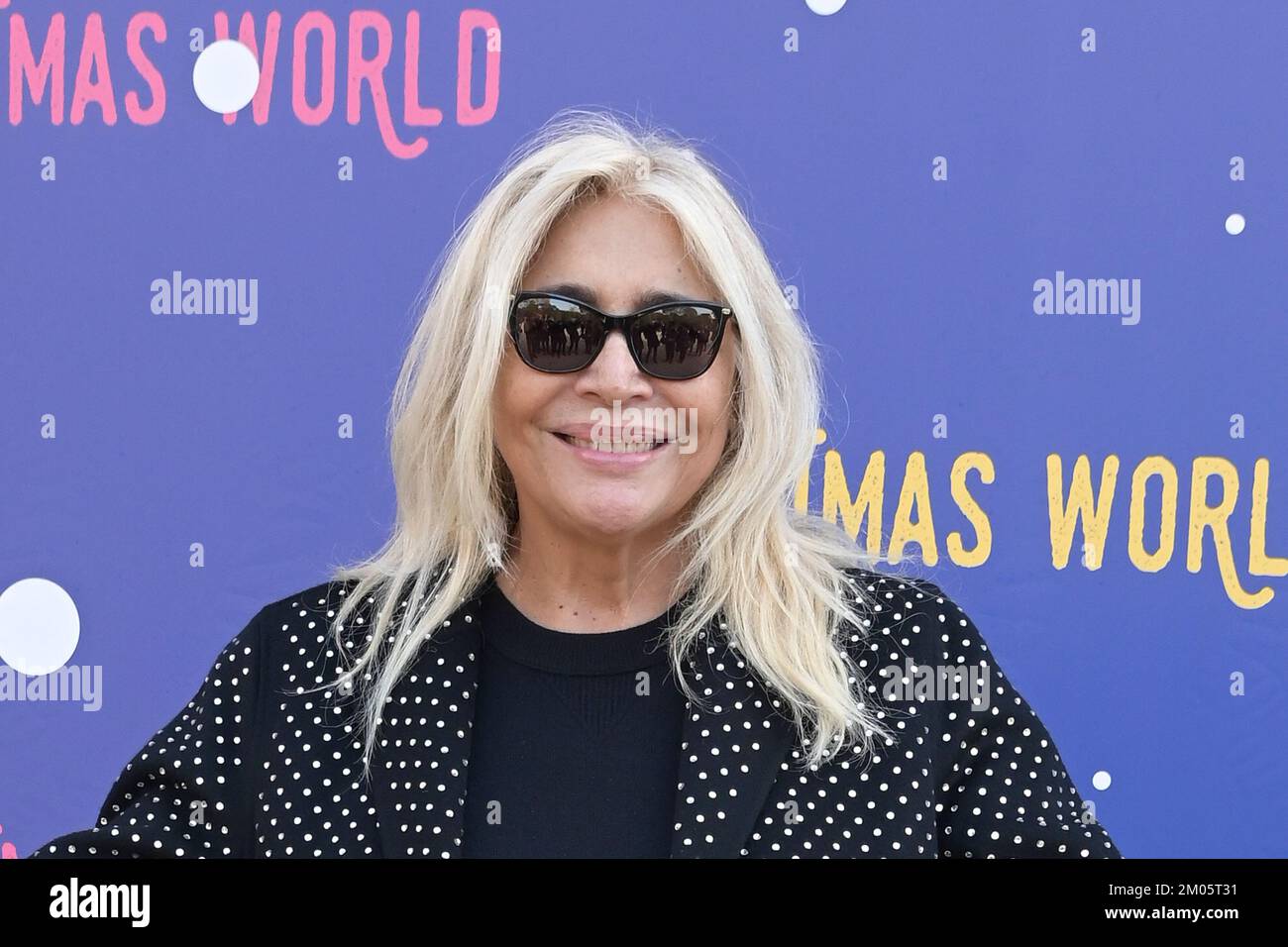 Mara Venier attends the inauguration of the Christmas village ...