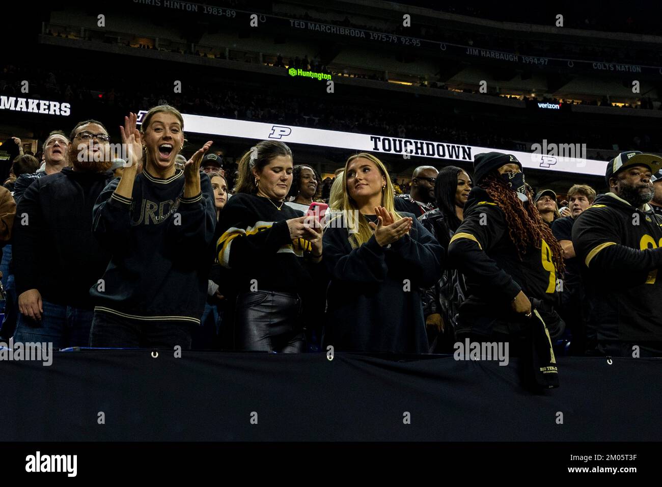 December 03, 2022: Purdue fans cheer on their team during NCAA football ...