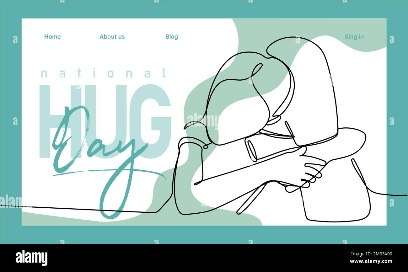 Single hand drawn outline continuous of Web banner or landing page with ...