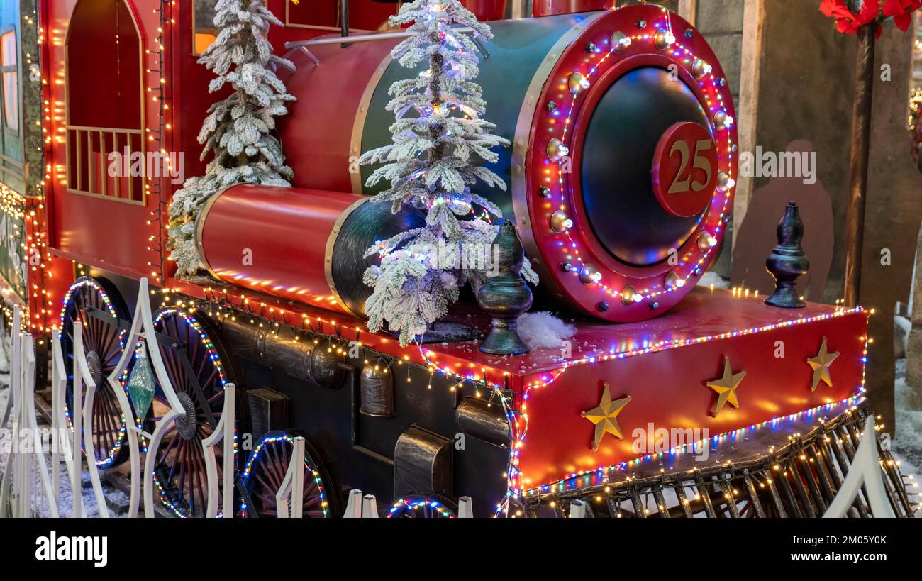 Dana Mall Minsk Belarus december 2022. christmas decoration. Decorated ...