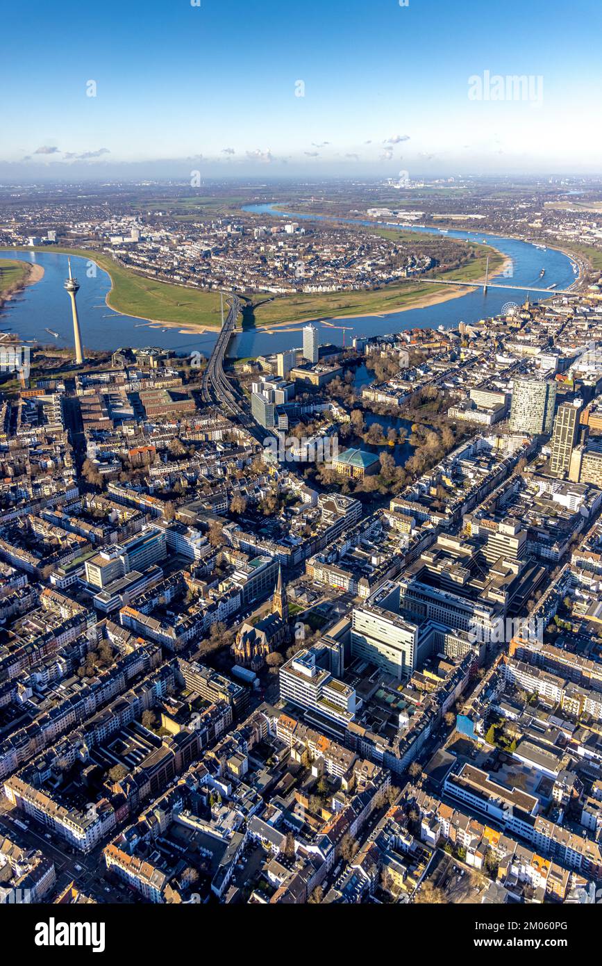 Aerial view, office buildings and commercial buildings Friedrichstraße ...