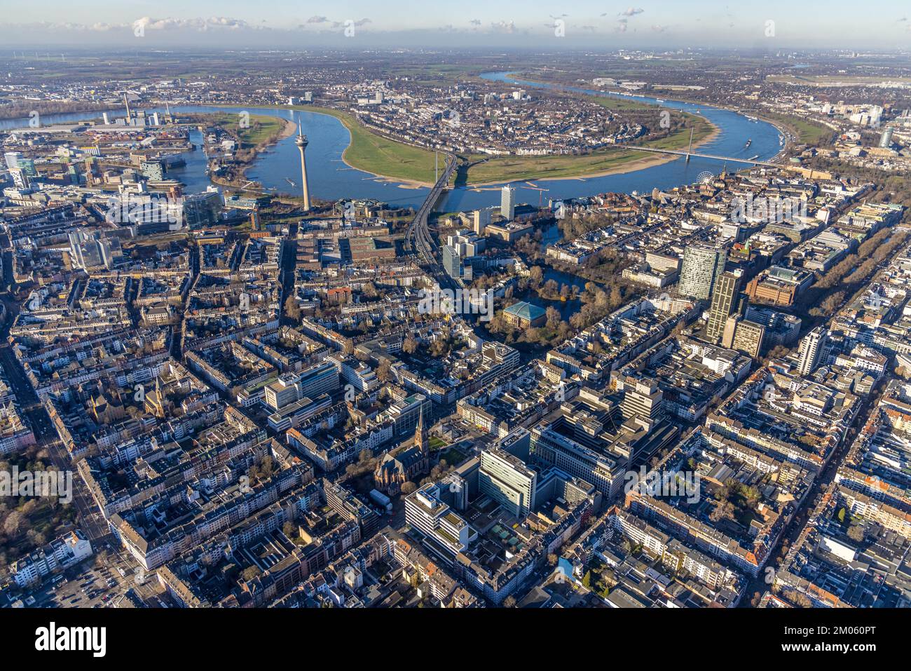 Aerial view, office buildings and commercial buildings Friedrichstraße ...
