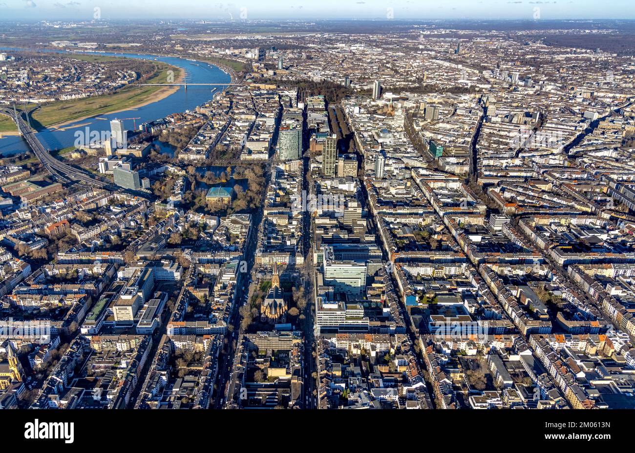 Aerial view, office buildings and commercial buildings Friedrichstraße ...