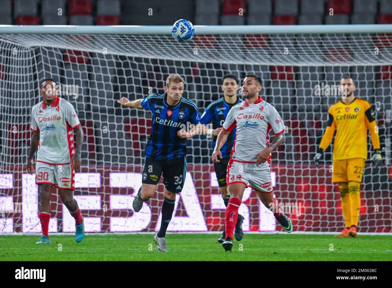 Bari, Italy. 04th Dec, 2022. Pisa's Alessandro De Vitis and Mattia ...