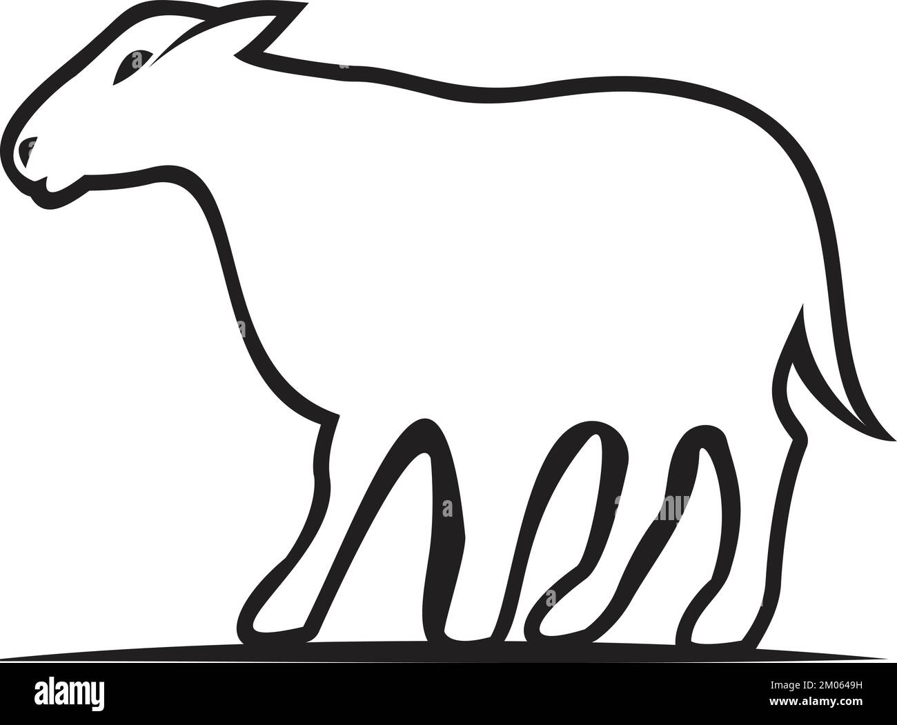 Goat head vector vectors hi-res stock photography and images - Alamy