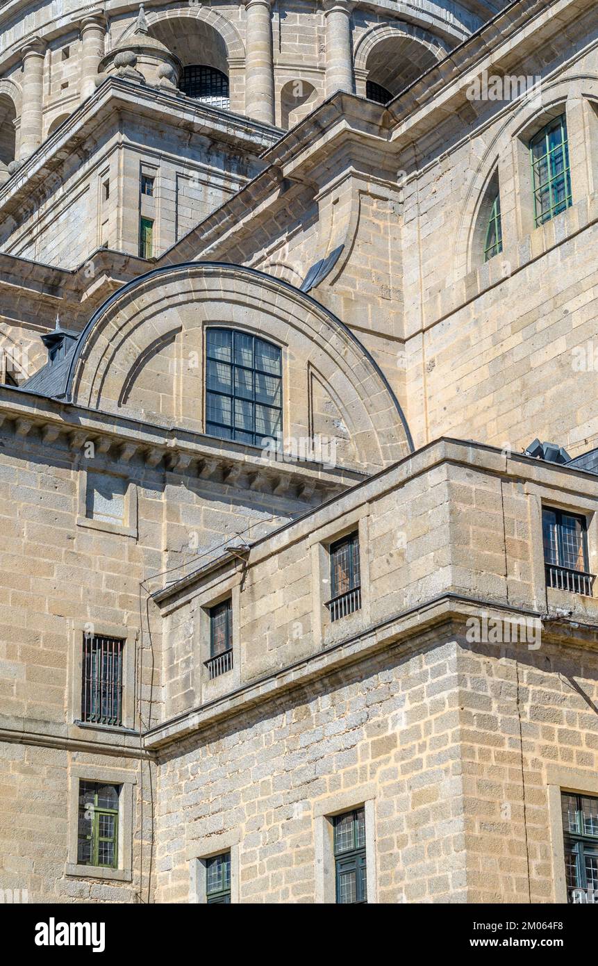 Architectural detail of the Royal Site of San Lorenzo de El Escorial ...