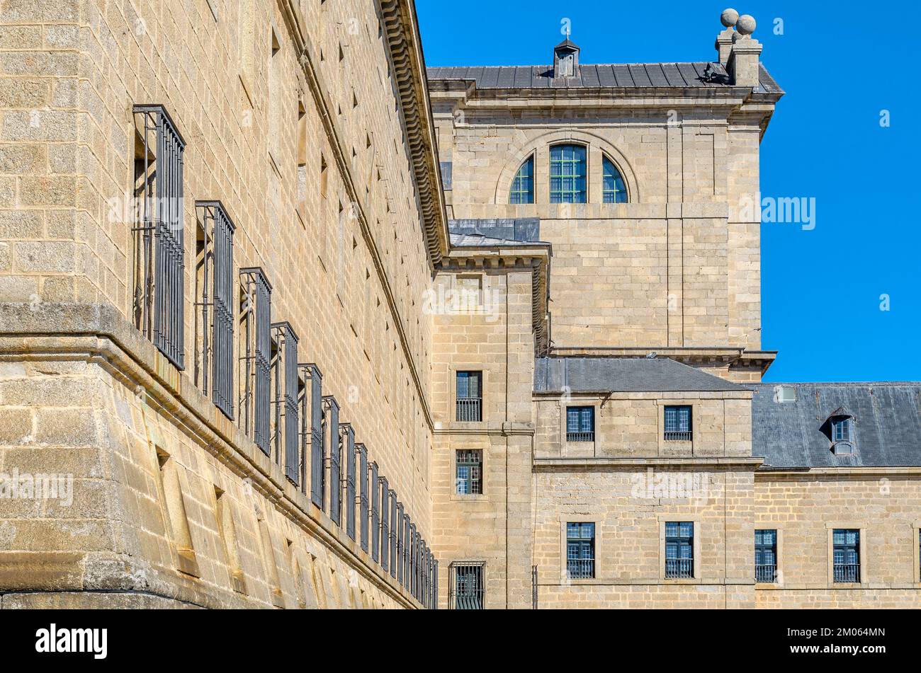 View of the Royal Site of San Lorenzo de El Escorial, Spain, built ...