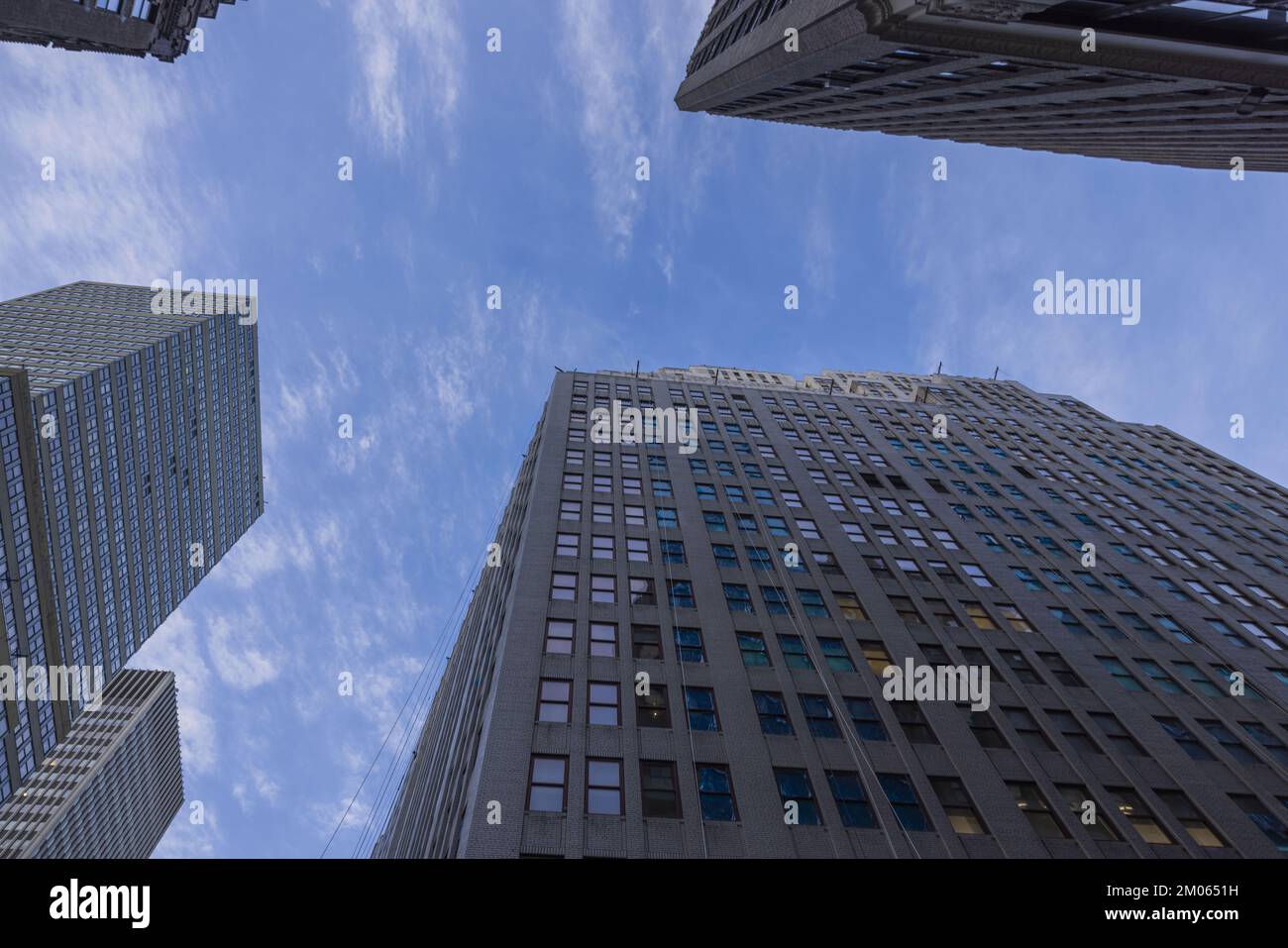 Beautiful view manhattan skyscrapers against hi-res stock photography ...