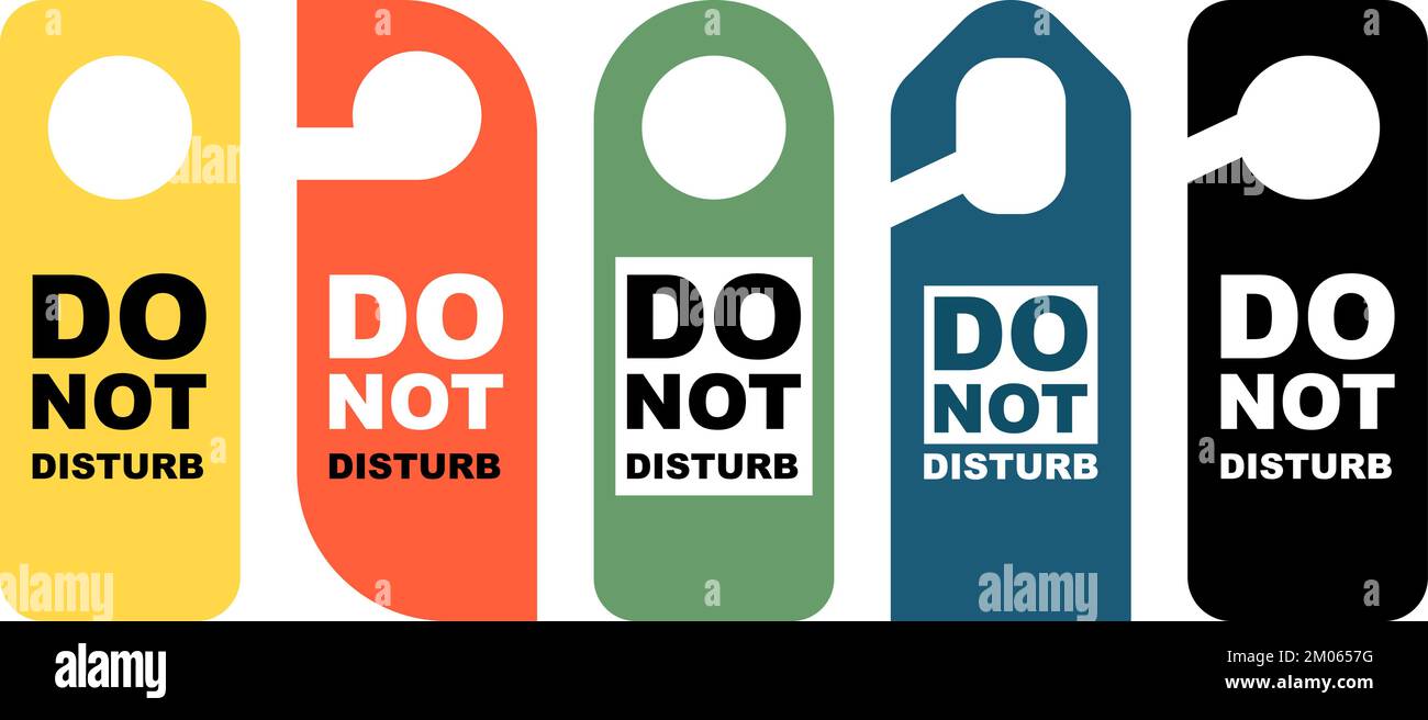 Do not disturb, door handle hanger set. Room hotel hanger collection ...