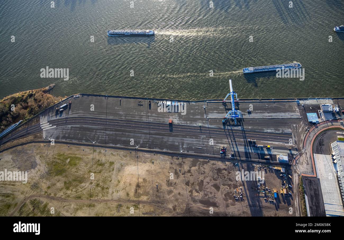 Aerial view, logport VI construction site in Alt-Walsum district in ...