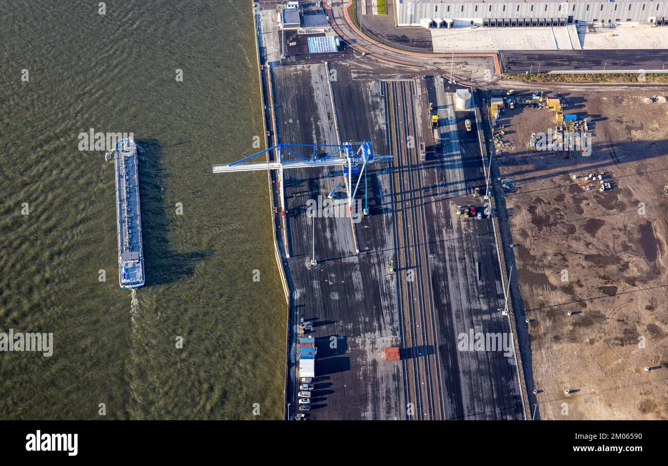Aerial view, logport VI construction site in Alt-Walsum district in ...