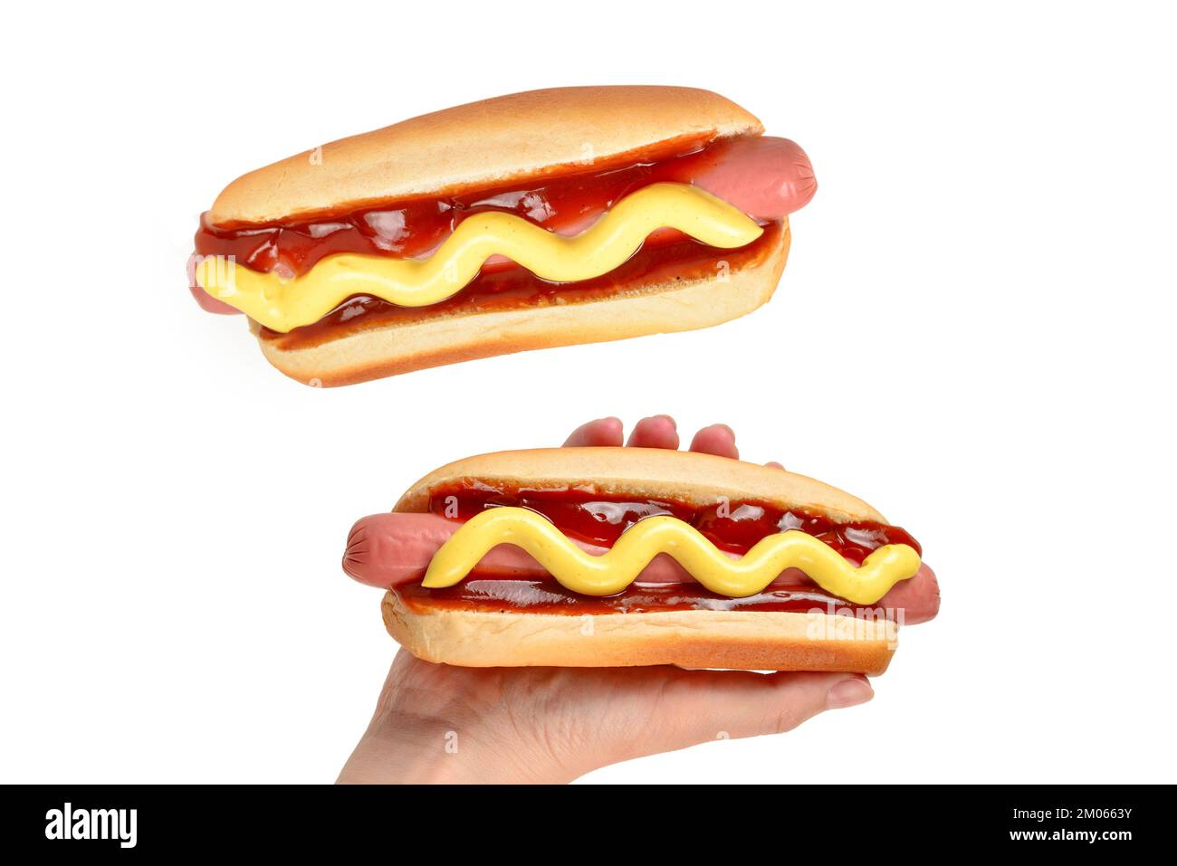 Hot dog isolated on white background. Copy space Stock Photo - Alamy