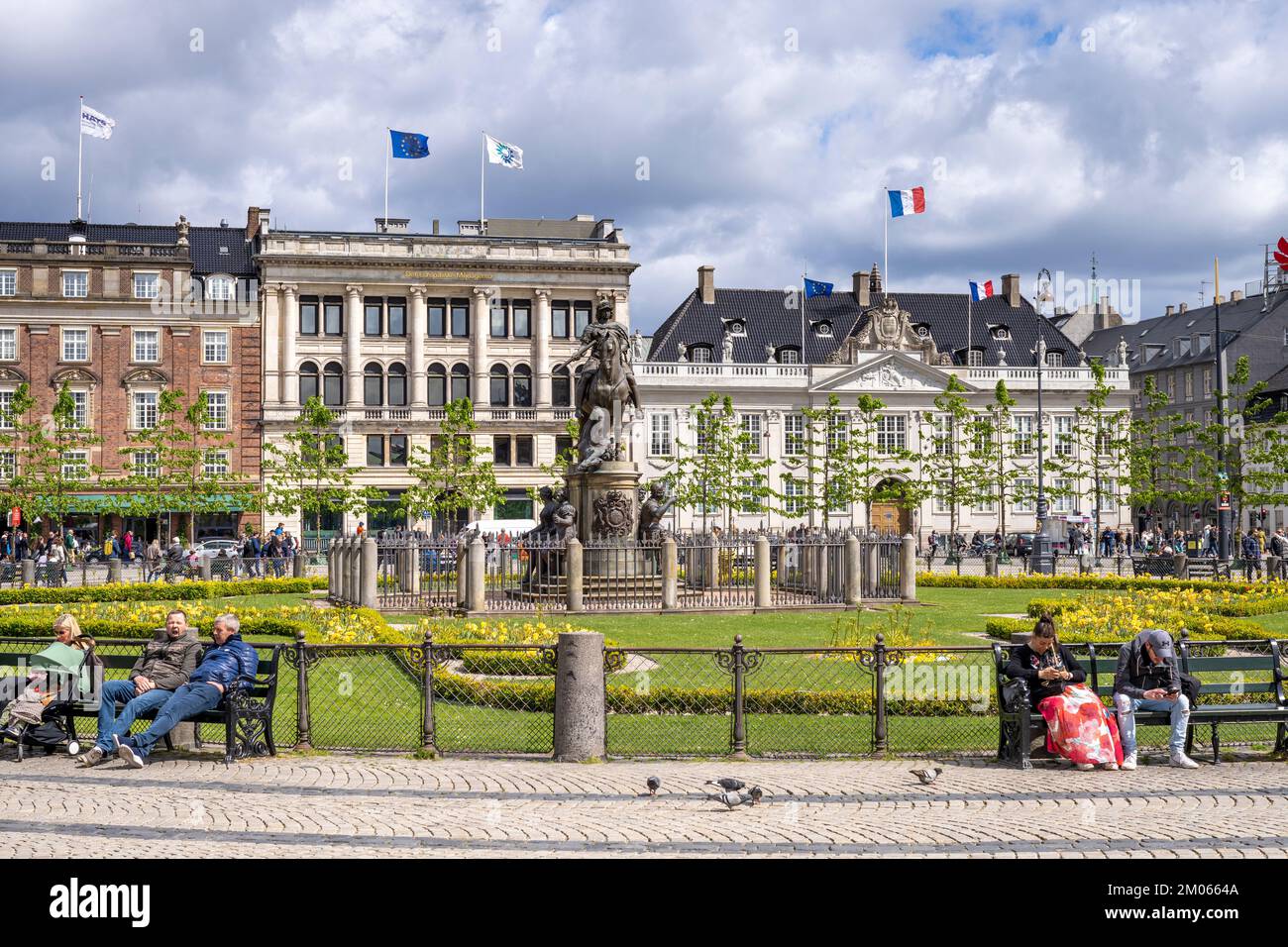 Authentic Danish Architecture buildings of Copenhagen, Denmark Stock ...