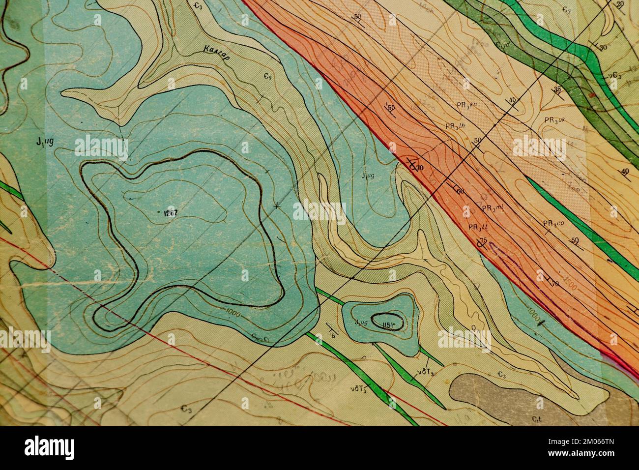 geological map as a background close-up Stock Photo - Alamy